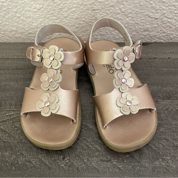 FootMates | Shoes | Footmates Jasmine Girls Floral Sandals Rose Gold ...